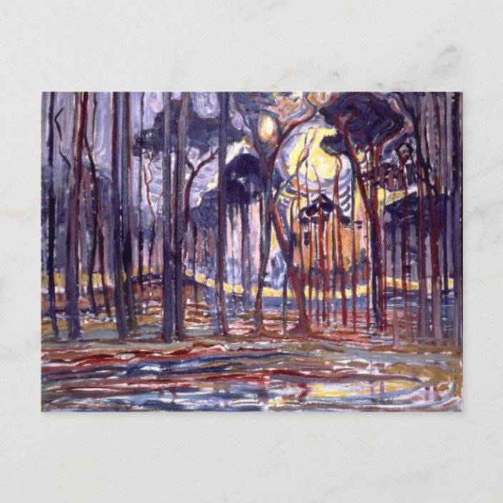 Piet Mondrian painting, Forest Postcard | Zazzle.co.uk