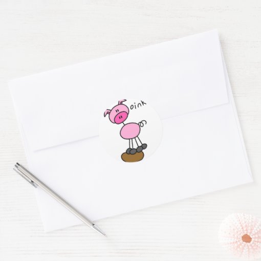 Pig Stick Figure Sticker | Zazzle