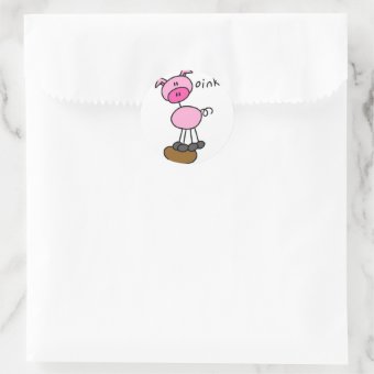 Pig Stick Figure Sticker | Zazzle