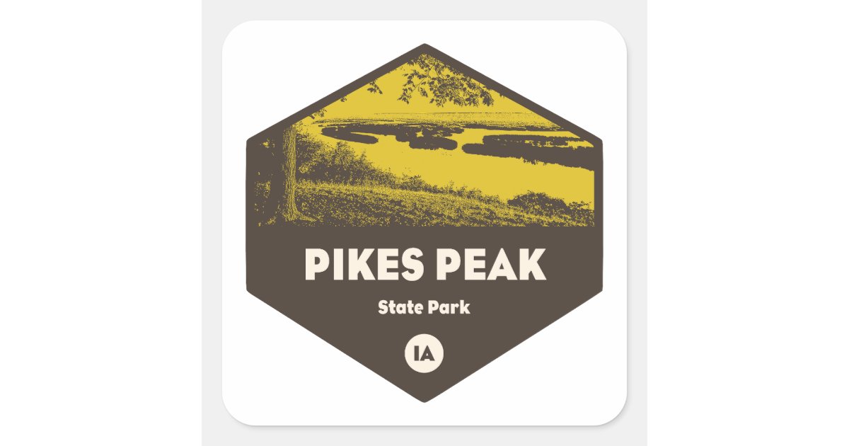 Pikes Peak State Park Iowa Square Sticker | Zazzle