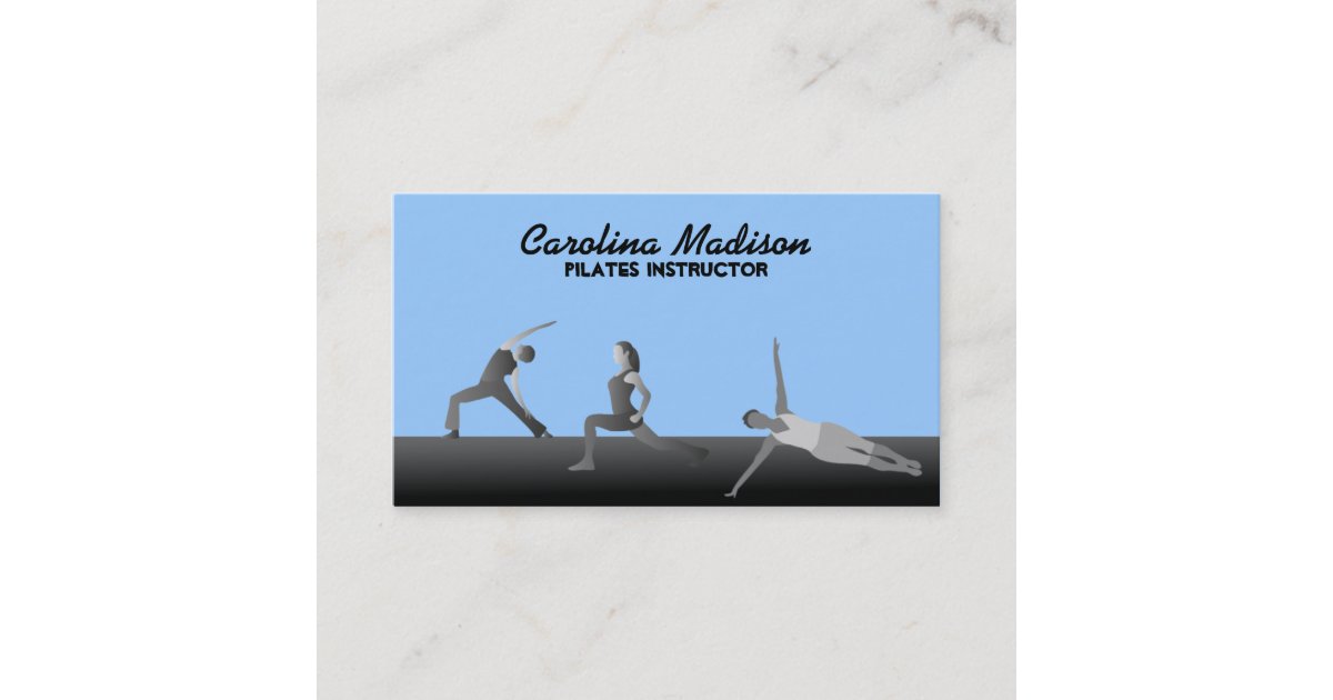 Pilates Instructor Business Cards Colour | Zazzle