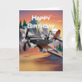 Pilot Flying Aeroplane, Cool Aviation Birthday Card | Zazzle