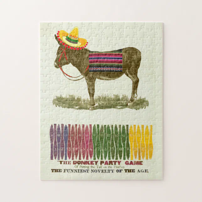 Pin the tail on the Donkey Jigsaw Puzzle | Zazzle