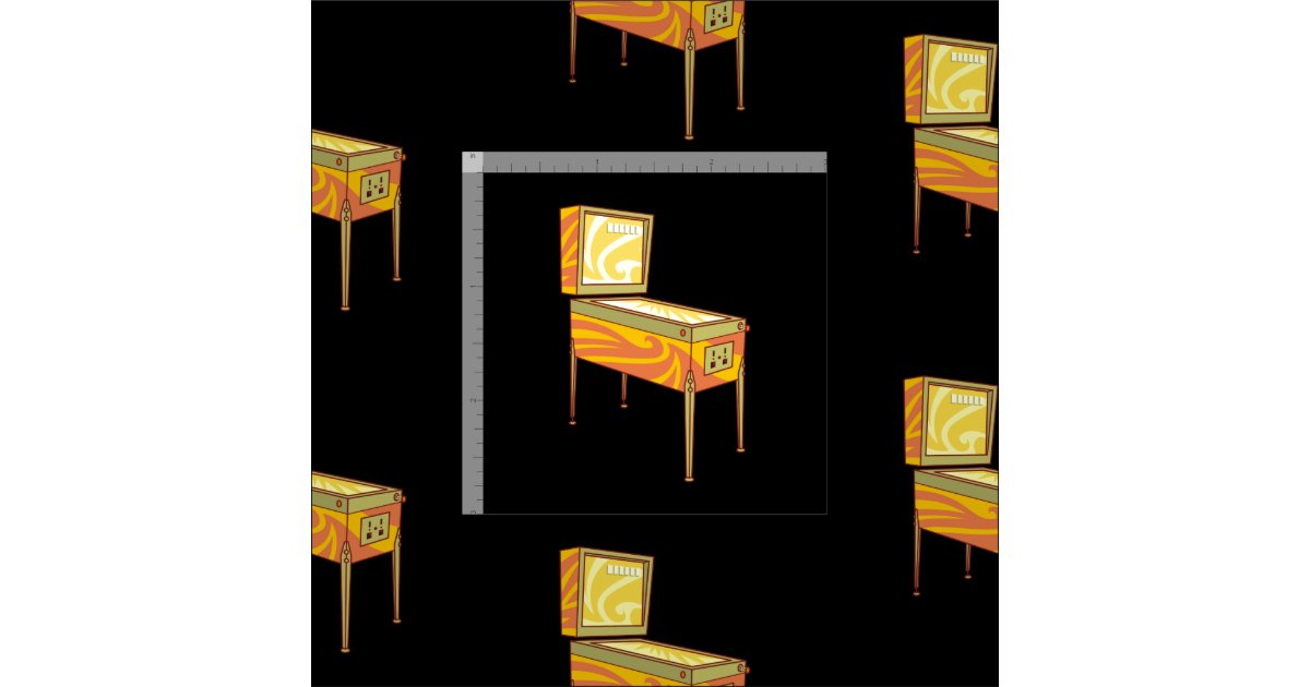 Pinball Machine Pattern Fabric | Zazzle