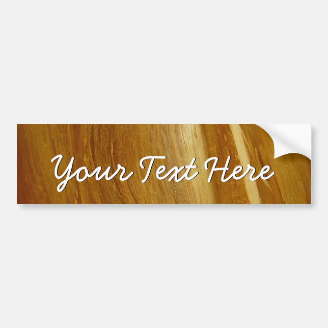 Pine Wood II Faux Wooden Texture Bumper Sticker | Zazzle