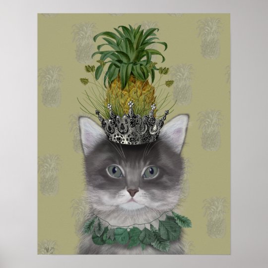 Pineapple Cat Poster | Zazzle.co.uk
