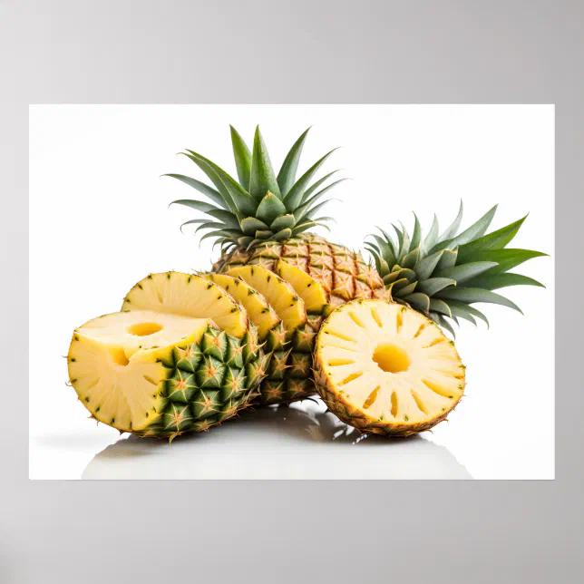 Pineapple fruit poster | Zazzle