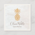 Pineapple White Wood Calling Card | Zazzle