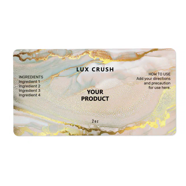 Pink And Gold Alcohol Ink Dropper Bottle Labels | Zazzle