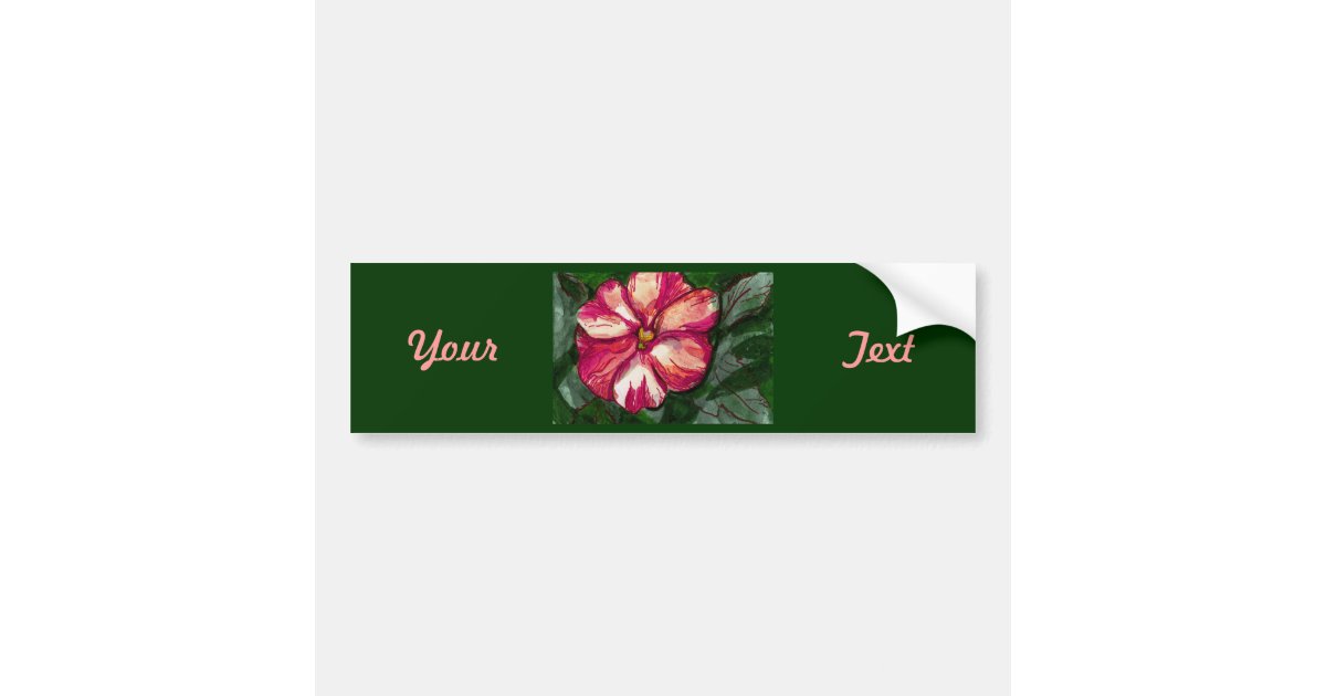 Pink Balsam Flower Bumper Sticker | Zazzle