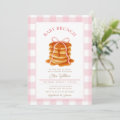 Pink Bow Pancake Baby Shower Brunch Invitation | Zazzle