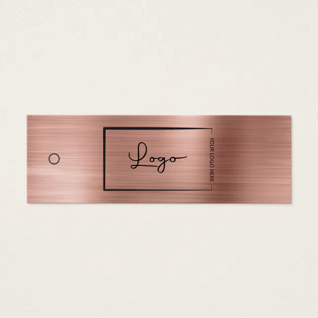 Pink Business Logo Label Hang Tag | Zazzle