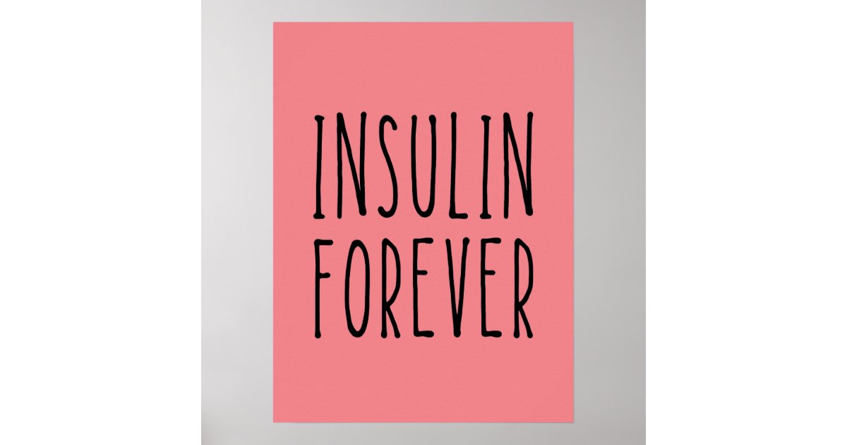 Pink diabetes poster | Zazzle