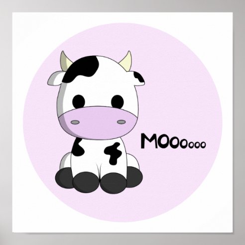 Pink Cow Posters & Prints | Zazzle UK