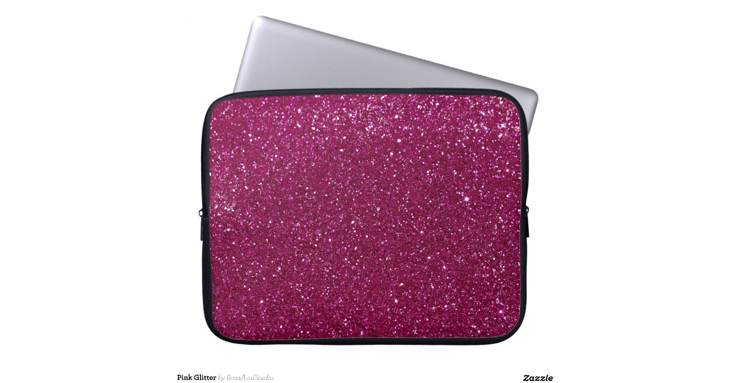 Pink Glitter Laptop Sleeves | Zazzle