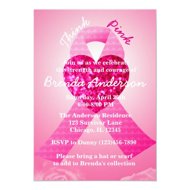 Breast Cancer Awareness Invitations | Zazzle UK