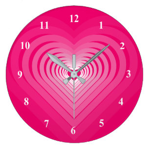 Pink Wall Clocks | Zazzle UK