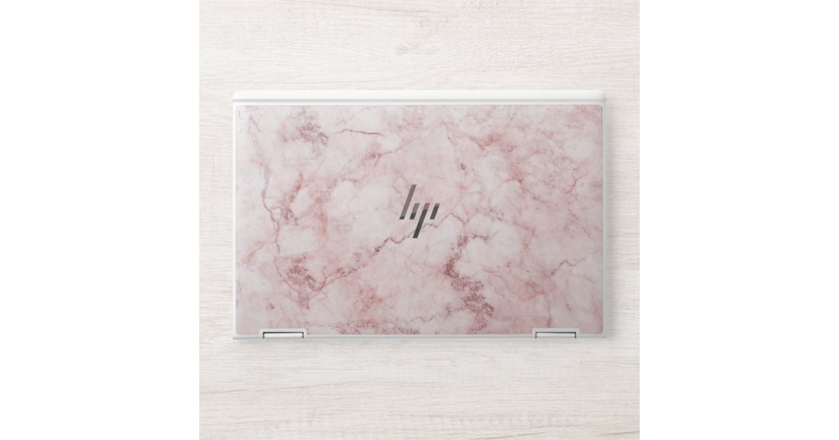 Pink Marble HP Laptop Skin | Zazzle