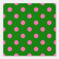 Pink On Green Polka Dots Pattern Design Wallpaper | Zazzle