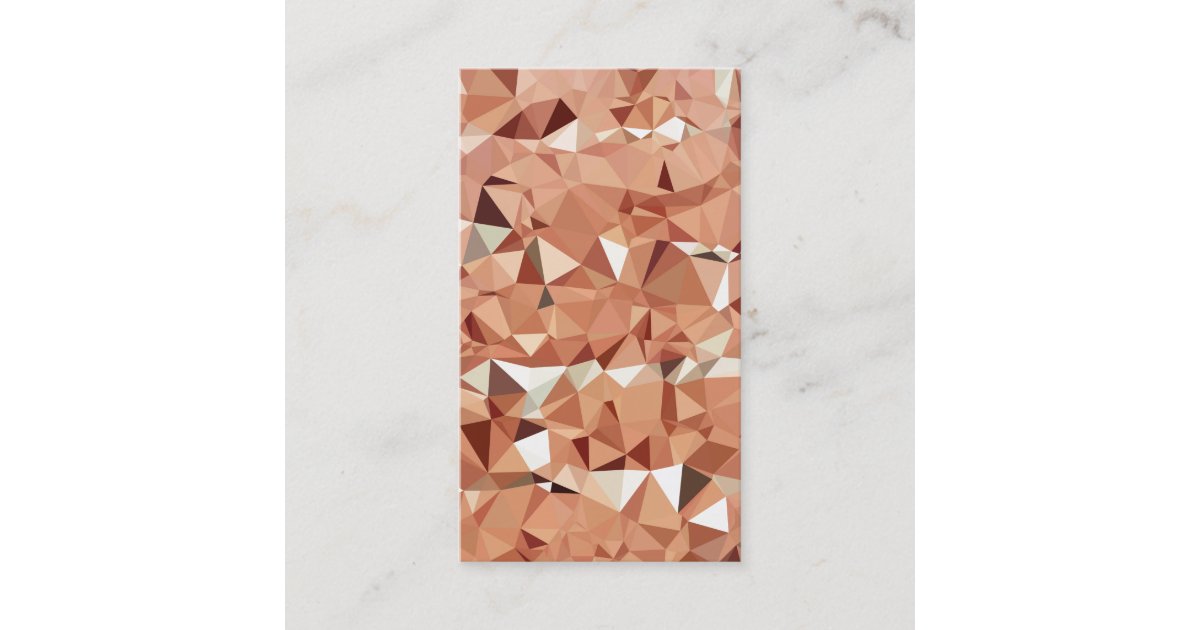 Pink Peach Triangles Geometric Pattern Business Card | Zazzle