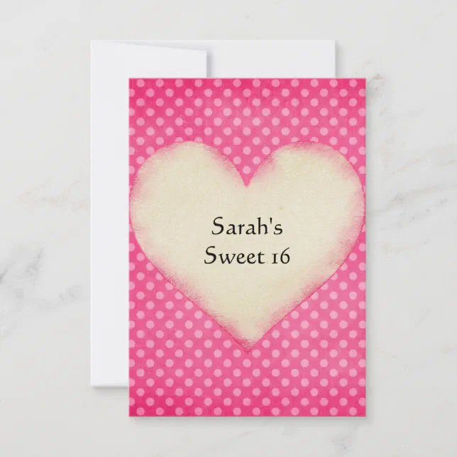 Pink Polka Dot Custom Invitation Template | Zazzle