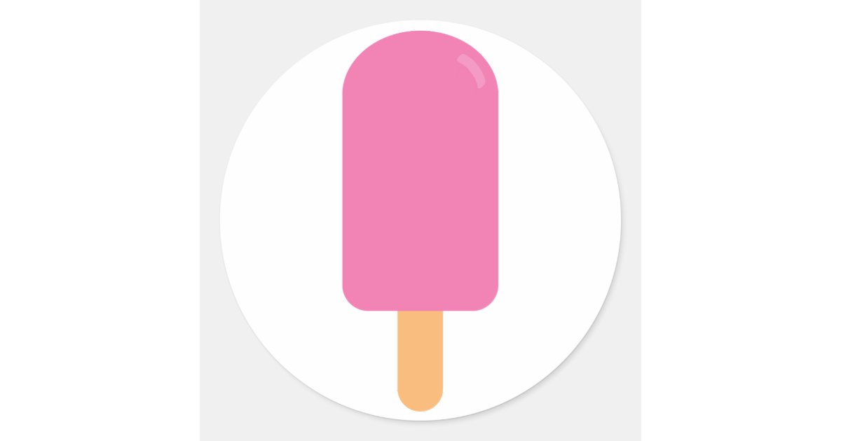 Pink Popsicle Classic Round Sticker | Zazzle