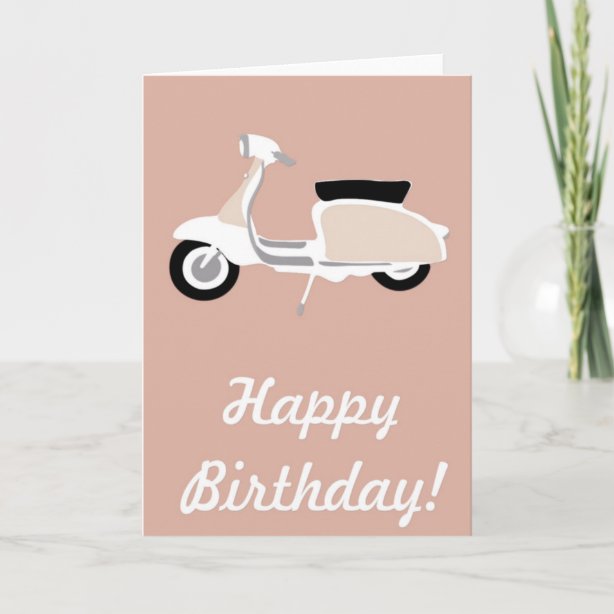 Scooter Birthday Cards | Zazzle UK