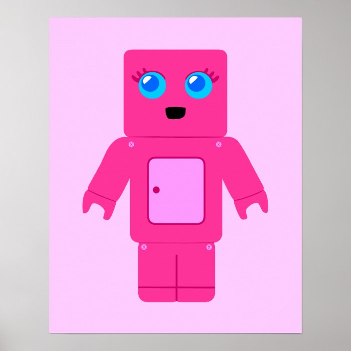 Pink Robot Poster | Zazzle.co.uk