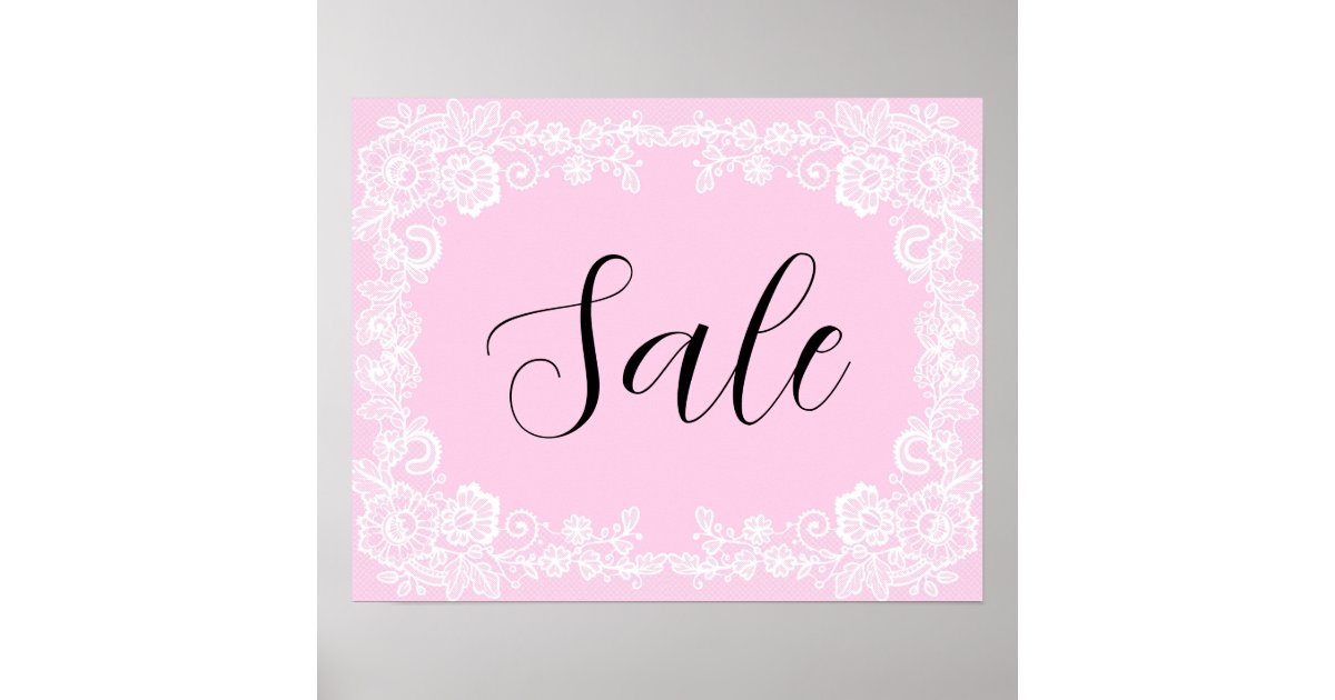 Pink Sale Sign, Boutique Sale Sign, Retail Sale Poster | Zazzle