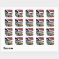 Pink T-Bird Thunderbird Square Sticker | Zazzle