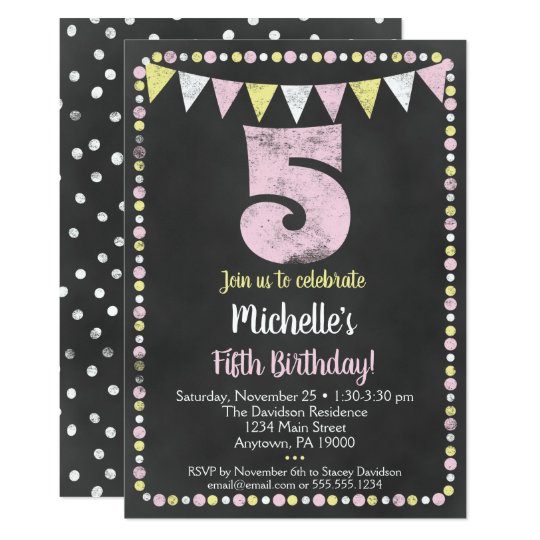 5 Year Old Birthday Invitations | Zazzle UK