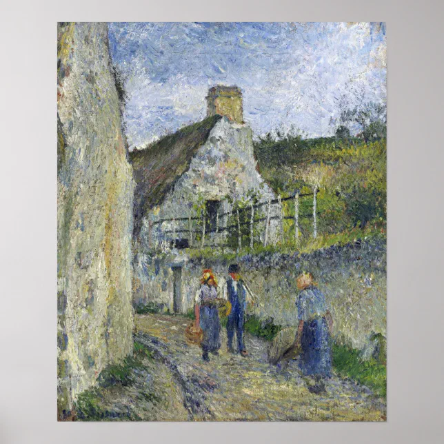 Pissarro - Paved Street At Valhermeil, Auvers Poster | Zazzle