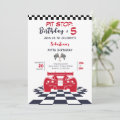 Pit stop: racing car kids birthday invitation | Zazzle