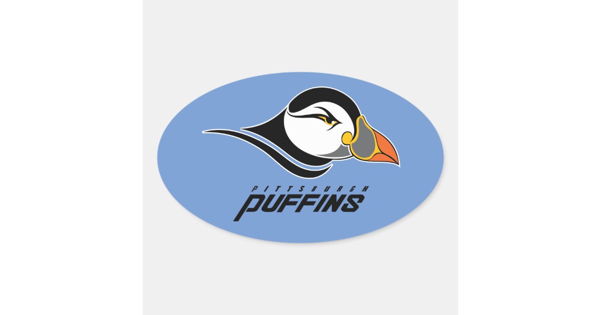Pittsburgh Puffins Logo Oval Sticker | Zazzle