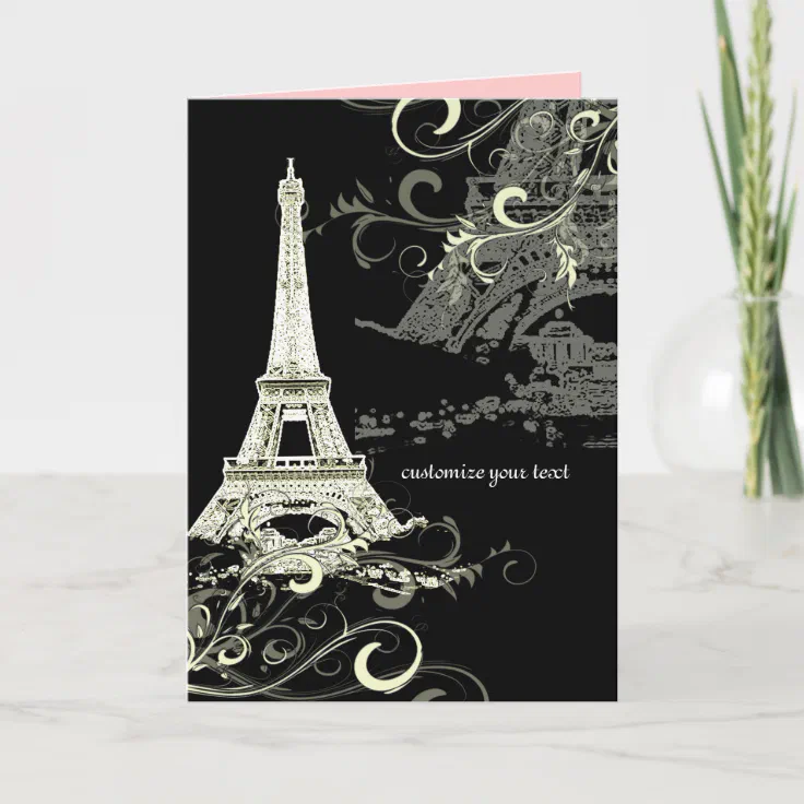 PixDezines EIFFEL TOWER INVITATIONS/DIY BACKGROUND Invitation | Zazzle