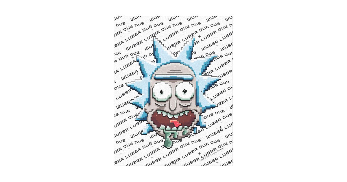Pixelverse Rick Drooling Head Canvas Print | Zazzle