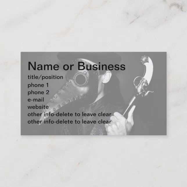 Plague Doctor Business Card | Zazzle