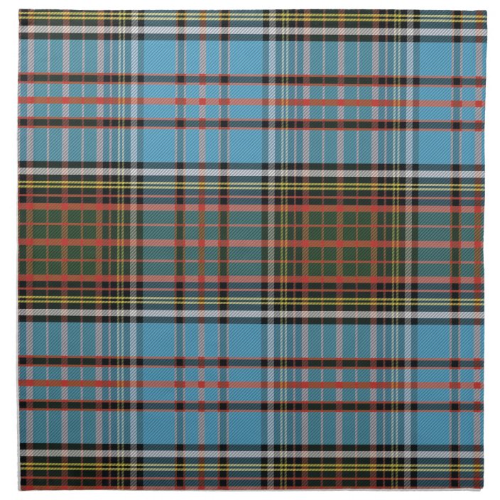 Plaid Clan Anderson Tartan Teal Brown Check Napkin | Zazzle.co.uk