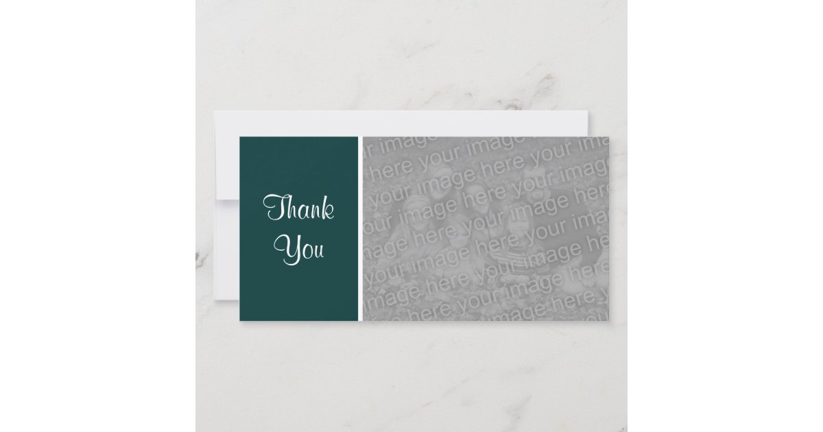 Plain Colour - Thank You - Dark Green | Zazzle