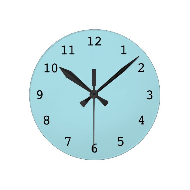 Light Blue Wall Clocks | Zazzle UK