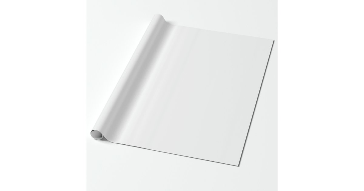 PLAIN SOLID WHITE WRAPPING PAPER Zazzle PLAIN SOLID WHITE WRAPPING PAPER Zazzle