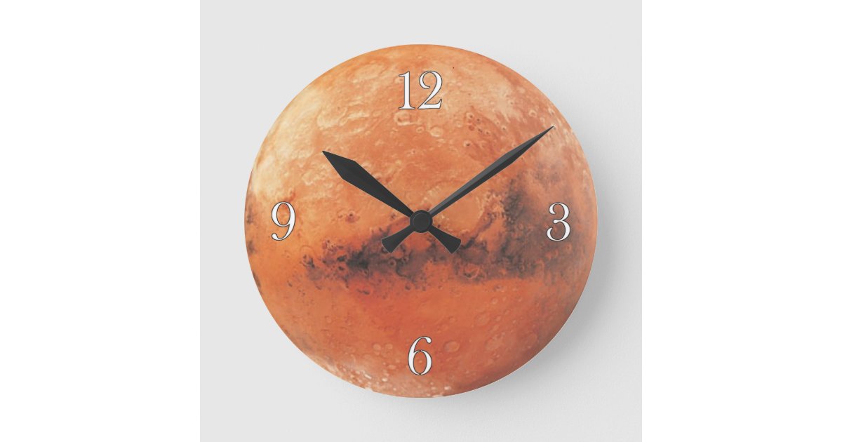 Planet Mars Astronomy-lovers Wall Clock | Zazzle