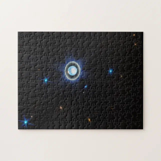 Planet Uranus with Rings and Moons JWST Image Jigsaw Puzzle | Zazzle