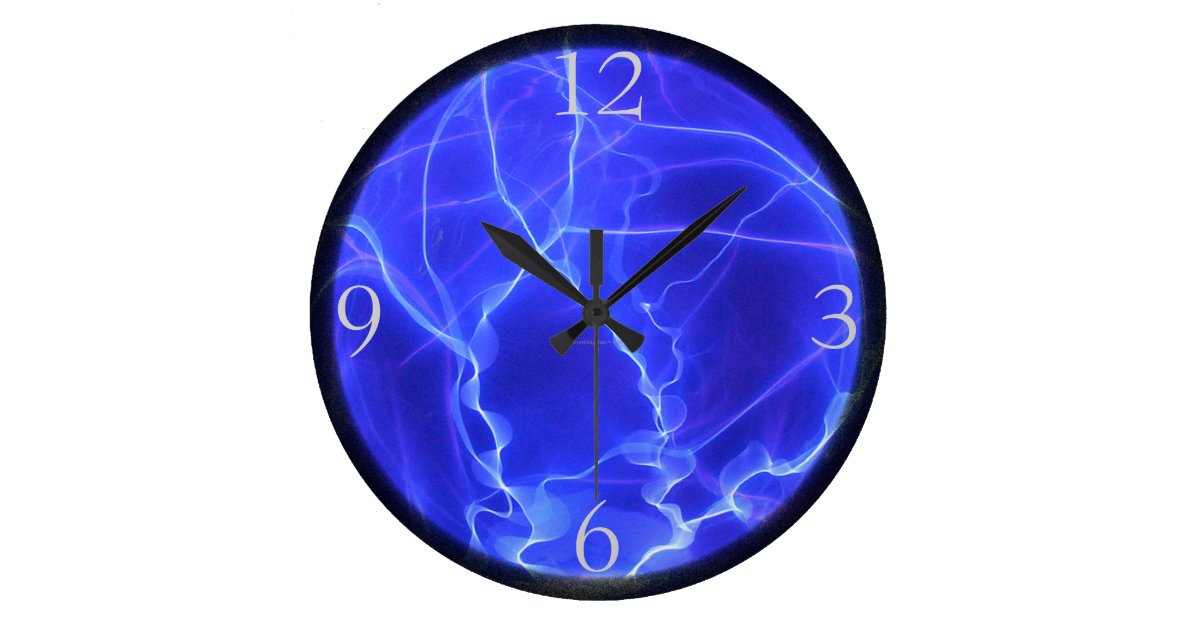 Plasma Large Clock | Zazzle.co.uk