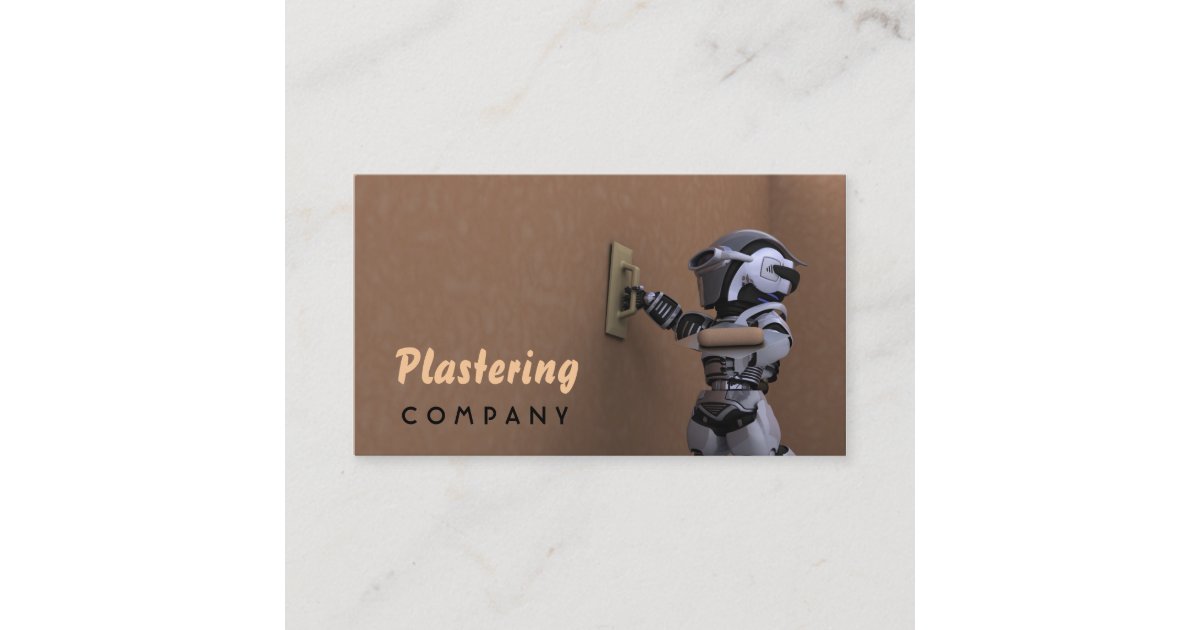 Plastering Company Business Card | Zazzle