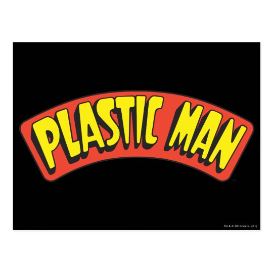 Plastic Man Logo Postcard | Zazzle.co.uk