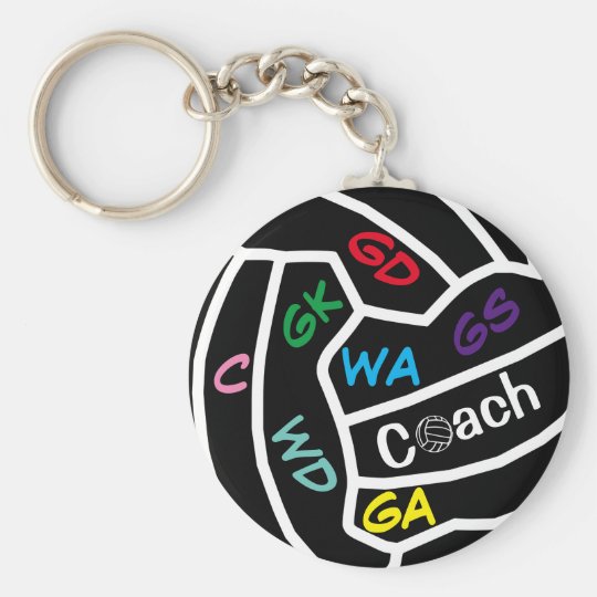 Player Positions Netball Coach Key Ring | Zazzle.co.uk