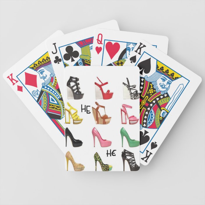 playing cards shoes for her white back | Zazzle.co.uk