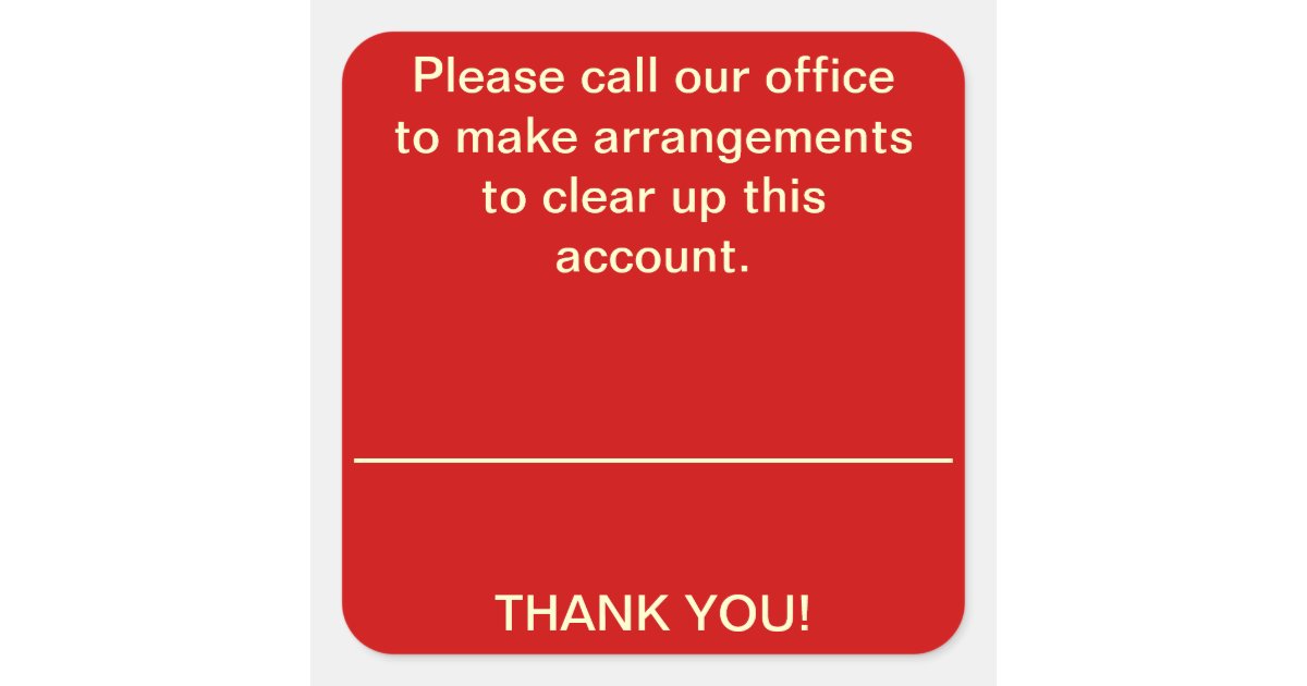 PLEASE CALL US Collections Sticker | Zazzle