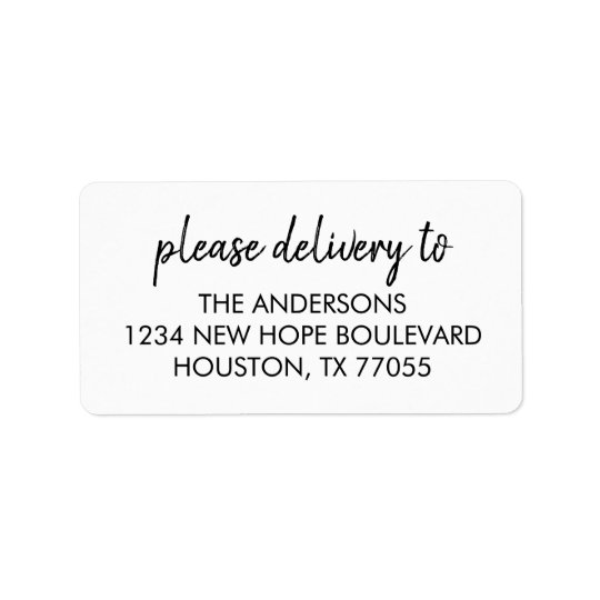 Please Deliver To Address Labels | Zazzle.co.uk